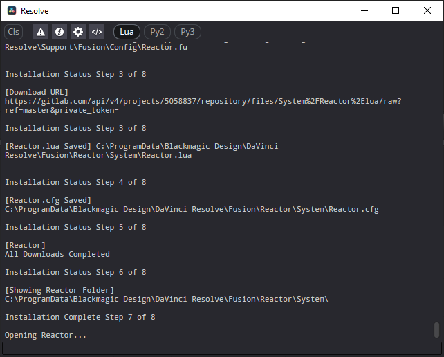Reactor do not work Win 10, Resolve 18.01 - We Suck Less